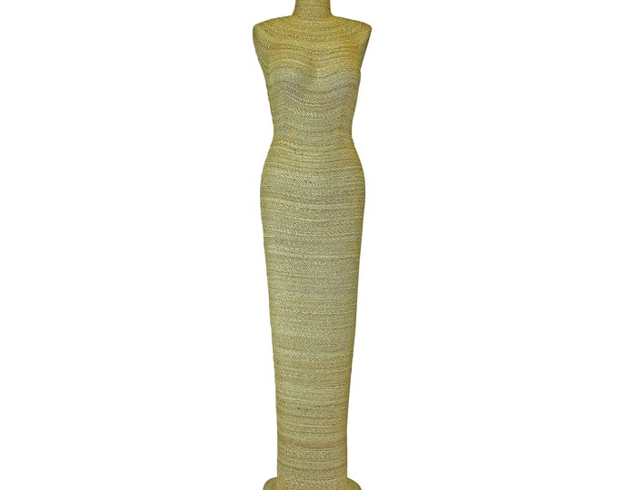 60" Tall Life Size Dress Form Mannequin Wrapped in Natural Abaca Fiber ...