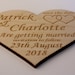Engraved Wooden Heart Shaped Invitations. Different Sets. - Etsy