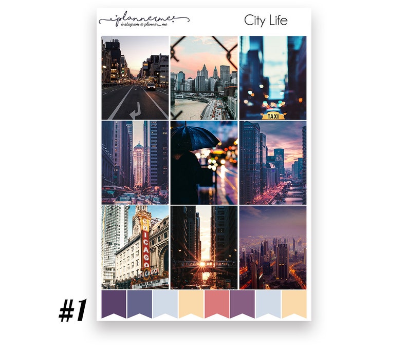City Life DELUXE KIT Planner Sticker Erin Condren Planner | Etsy