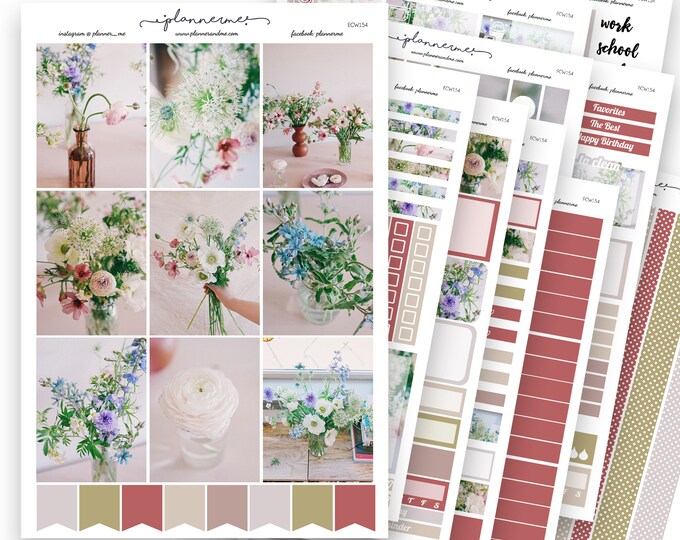 Cozy Winter Planner Sticker Kits, Holiday Planner Stickers, Erin ...