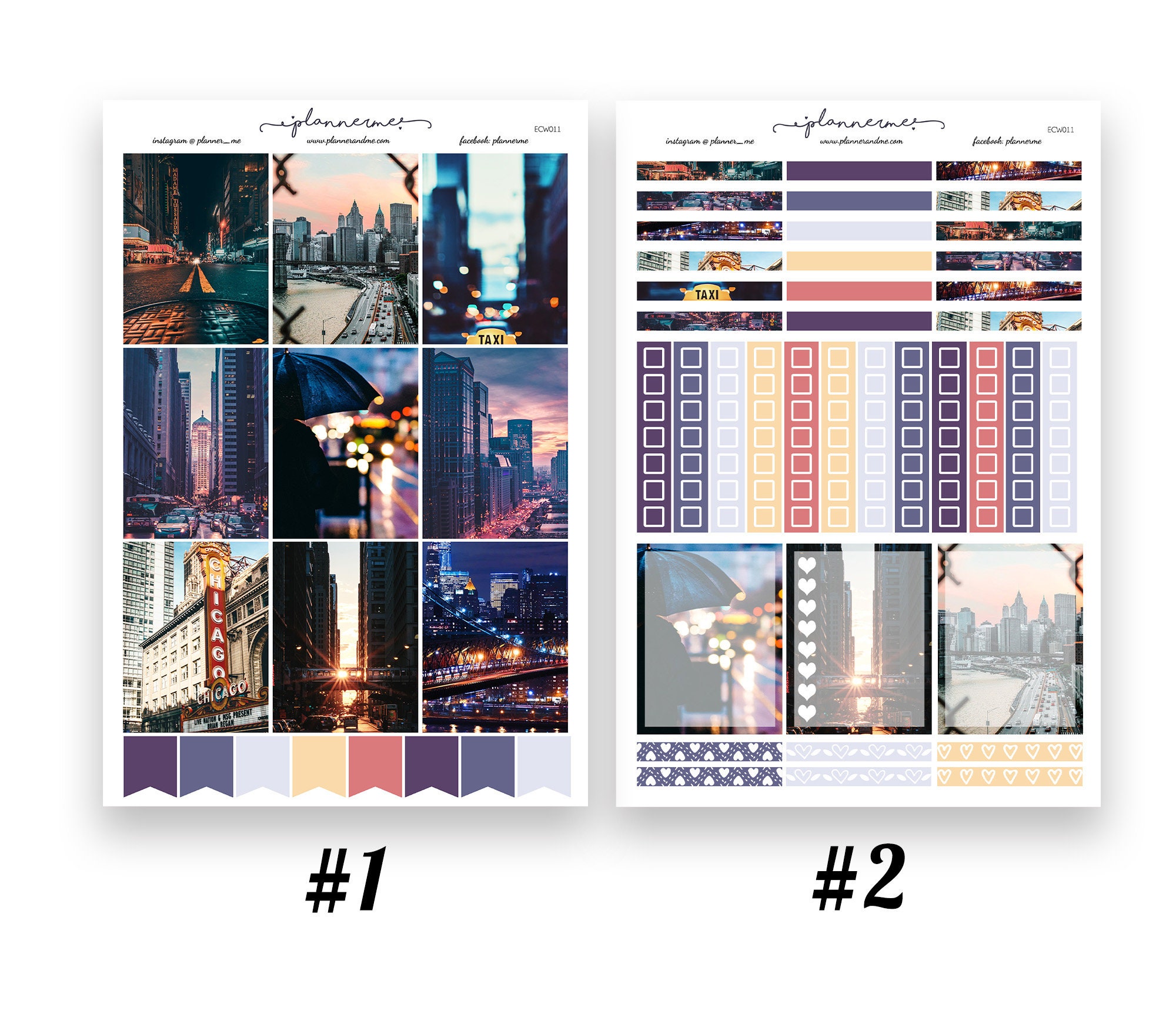 City Life DELUXE KIT Planner Sticker Erin Condren Planner | Etsy