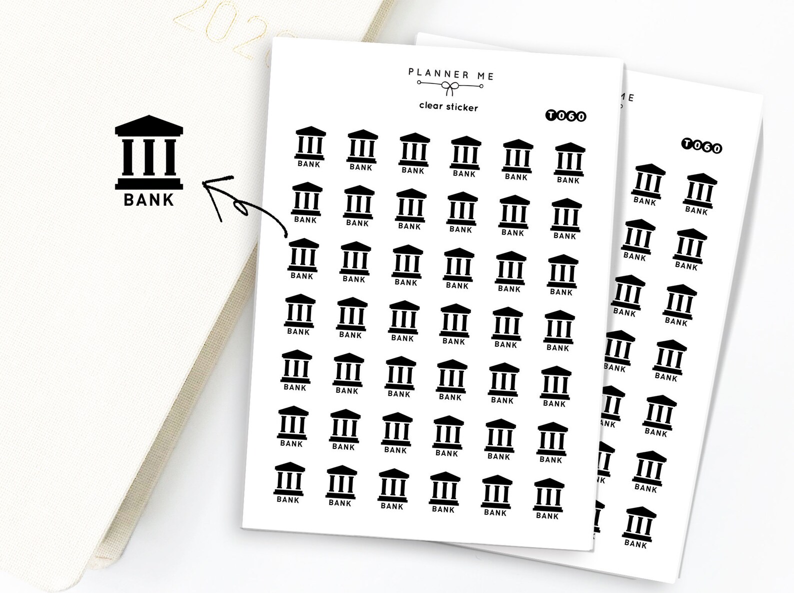 BANK Clear Stickers Deposit Stickers Money Deposit - Etsy 日本