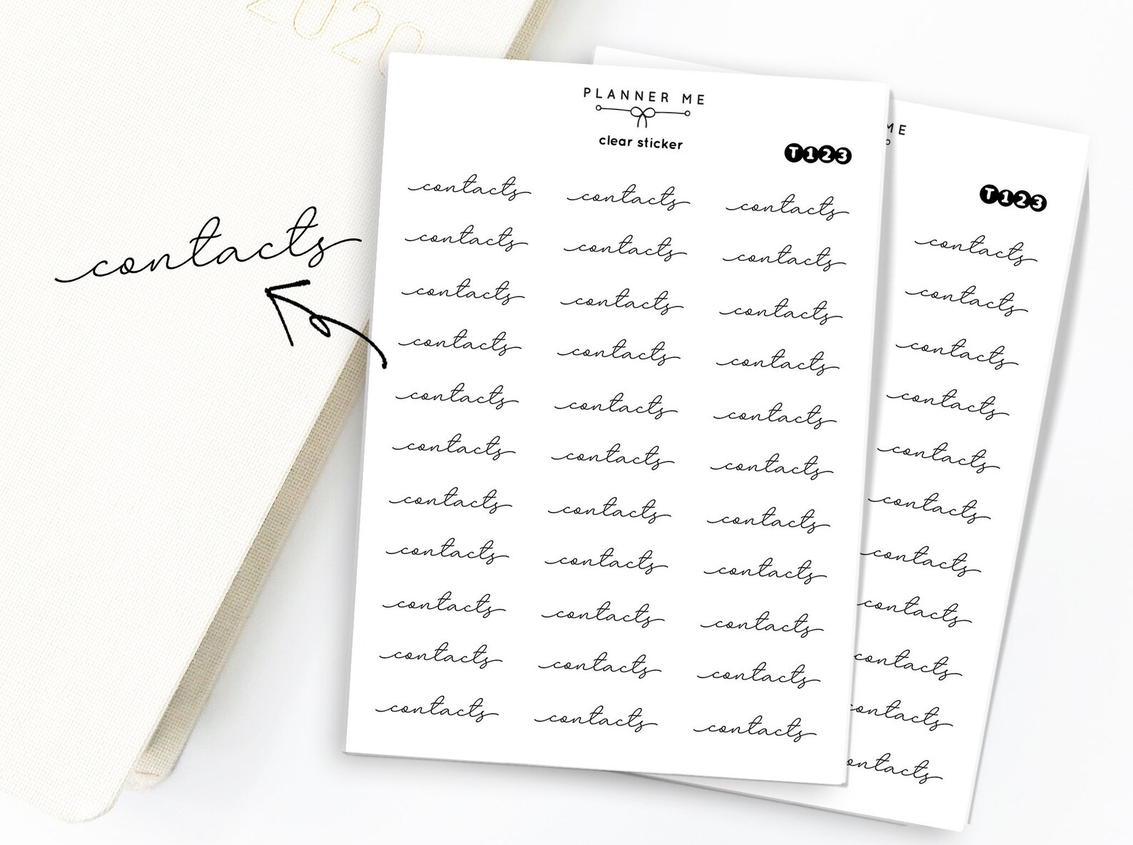 CONTACTS Clear Stickers Eye Contacts Stickers Contacts - Etsy