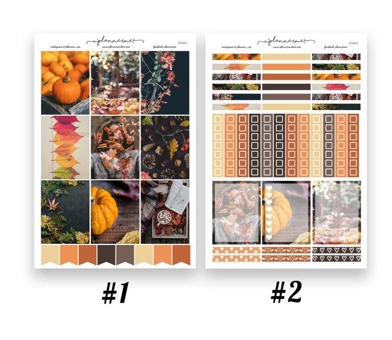 Autumn DELUXE KIT Planner Sticker Erin Condren Planner | Etsy