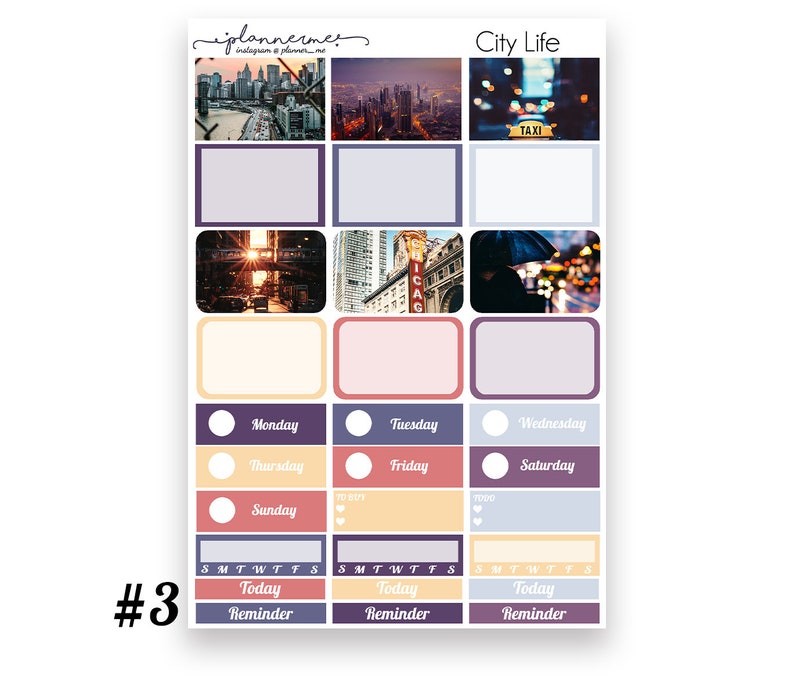 City Life DELUXE KIT Planner Sticker Erin Condren Planner | Etsy