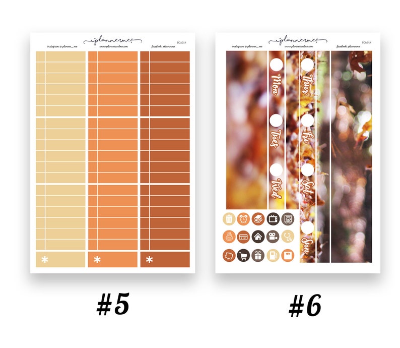 Autumn DELUXE KIT Planner Sticker Erin Condren Planner | Etsy