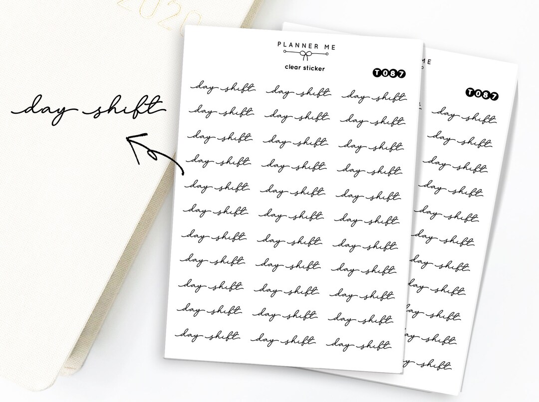 DAY SHIFT Clear Stickers Day Shift Stickers Day Shift - Etsy