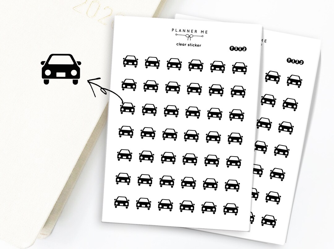 CAR Clear Stickers Car Stickers Transportation Sticker Planner Stickers ...