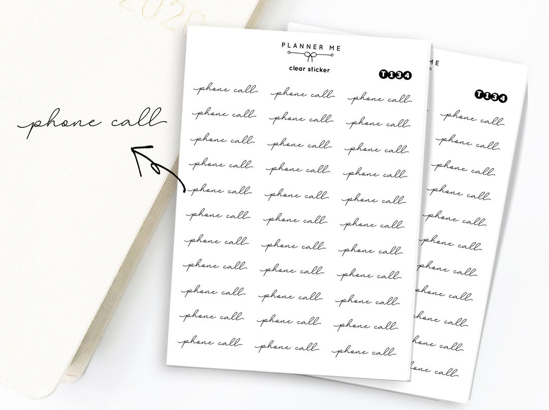 PHONE CALL Clear Stickers Phone Call Stickers Phone Call - Etsy