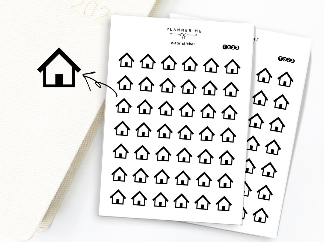 HOUSE Clear Stickers Home Stickers Bullet Journal - Etsy