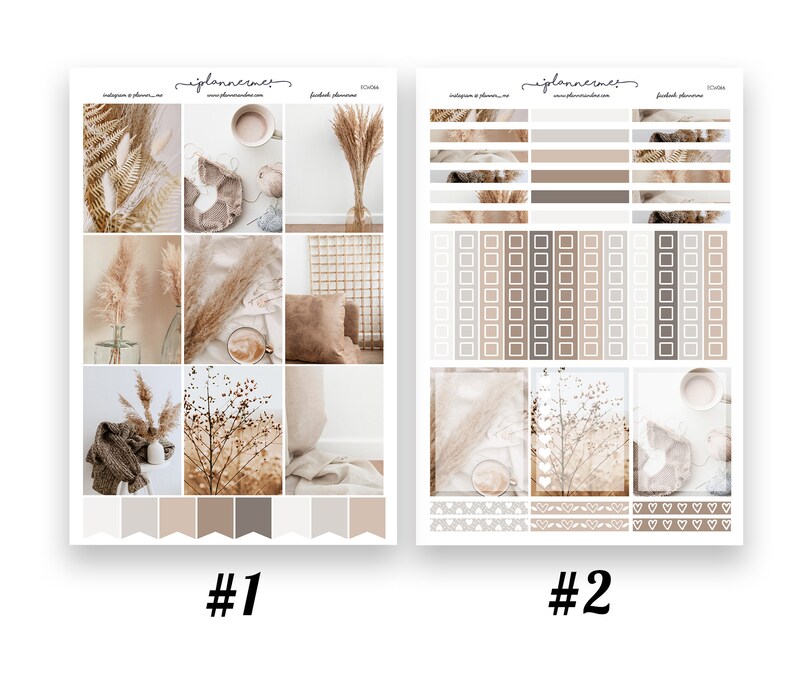 Neutral DELUXE KIT Planner Sticker Erin Condren Planner | Etsy