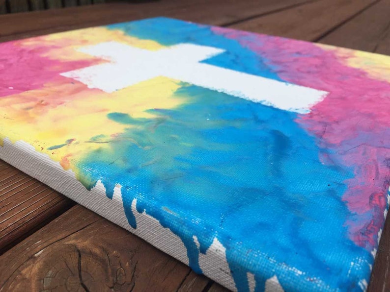 Cross Crayon Art - Etsy