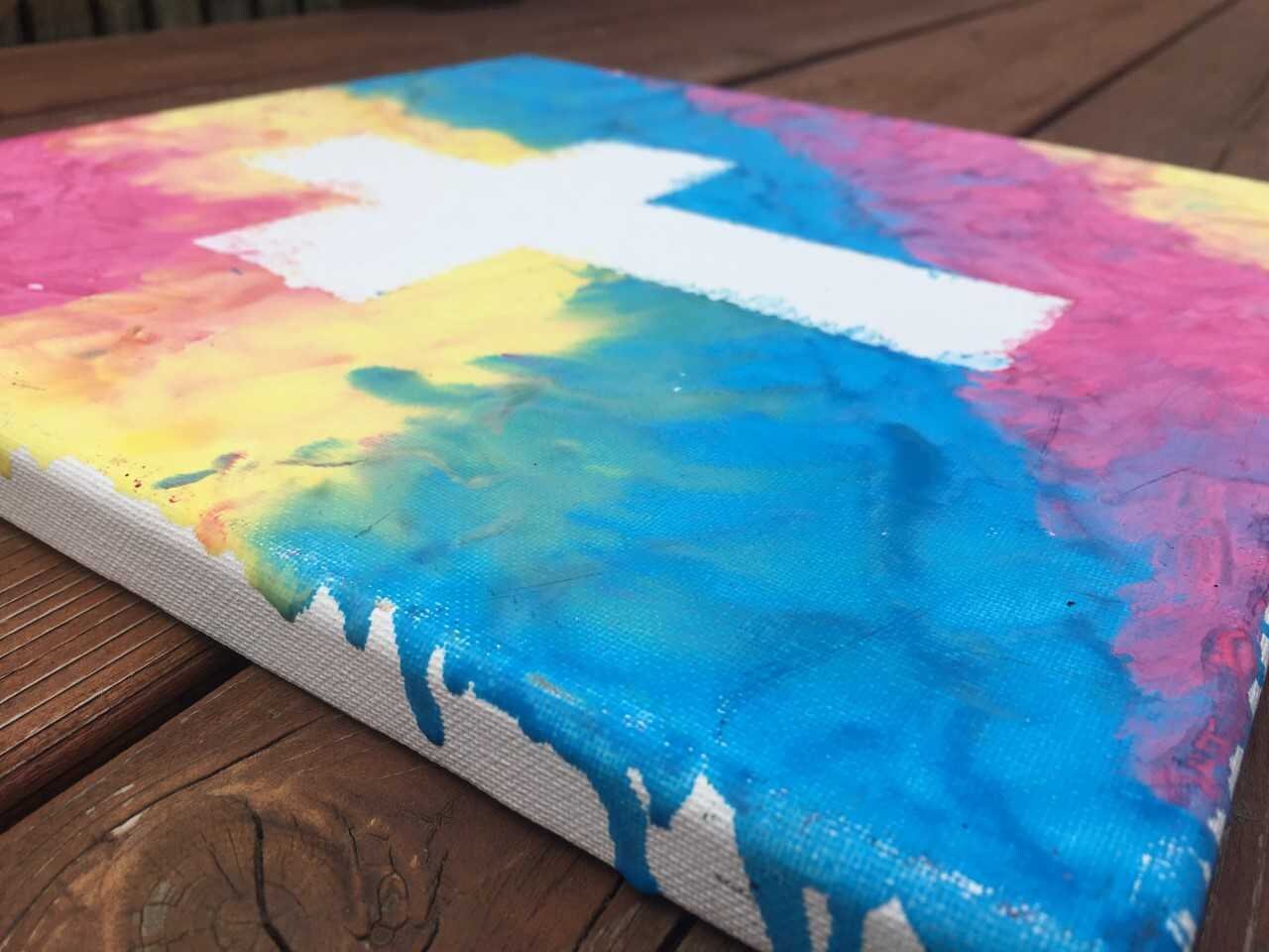 Cross Crayon Art - Etsy