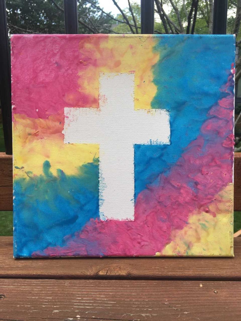 Cross Crayon Art - Etsy