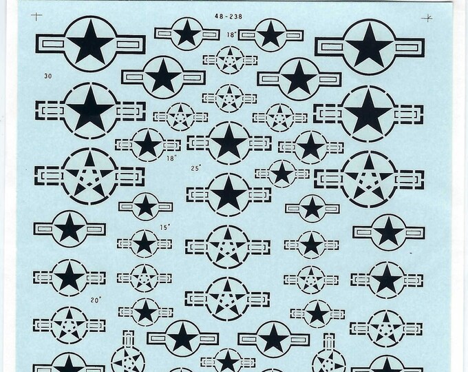 Microscale 48-238 1/48 Scale United States National Insignia Black ...