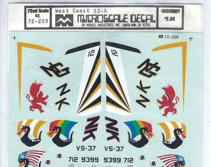 Microscale 72-209 1/72 Scale Lockheed S-3 Viking Model Airplane Decals - Etsy