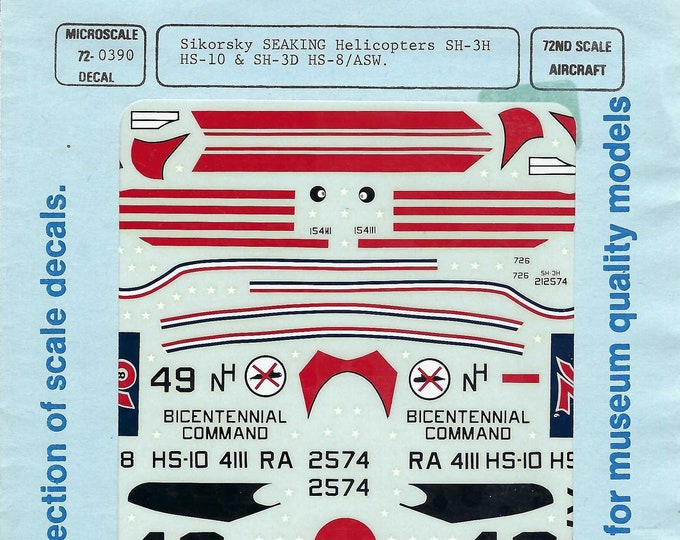 Microscale 72-390 1/72 Scale Sikorsky SH-3 Sea King Model Helicopter ...