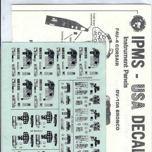 Scale-master 72001 1/72 Scale IPMS-USA Aircraft Instrument Panel Model ...