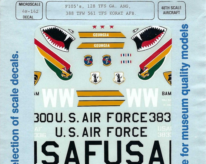 Microscale 48-142 1/48 Scale Republic F-105 Thunderchief Model Airplane ...