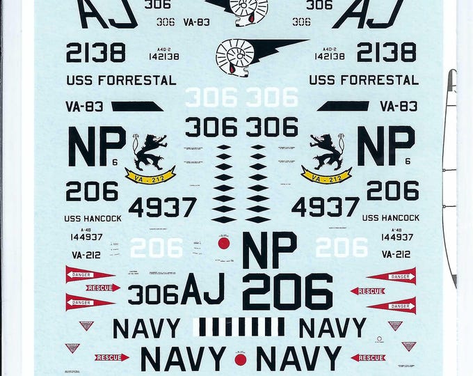 Superscale 48-736 1/48 Scale Douglas A-4B Skyhawk Model Airplane Decals ...