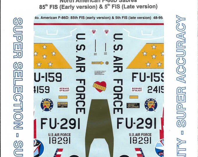 Superscale 48-812 1/48 Scale North American F-86F Sabre Model Airplane ...