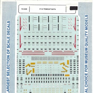 Microscale 72-248 1/72 Scale Grumman F-14 Tomcat Stencils and Data ...