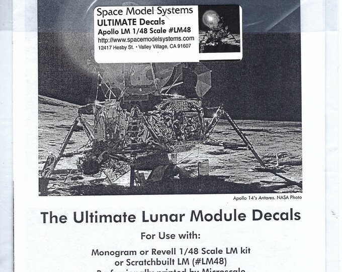 Space Model Systems #LM48 1/48 Scale Grumman Lunar Module Model ...