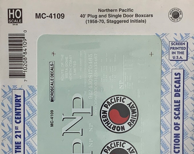 Microscale MC-4109 HO Scale Northern Pacific Railway 40' Plug and ...
