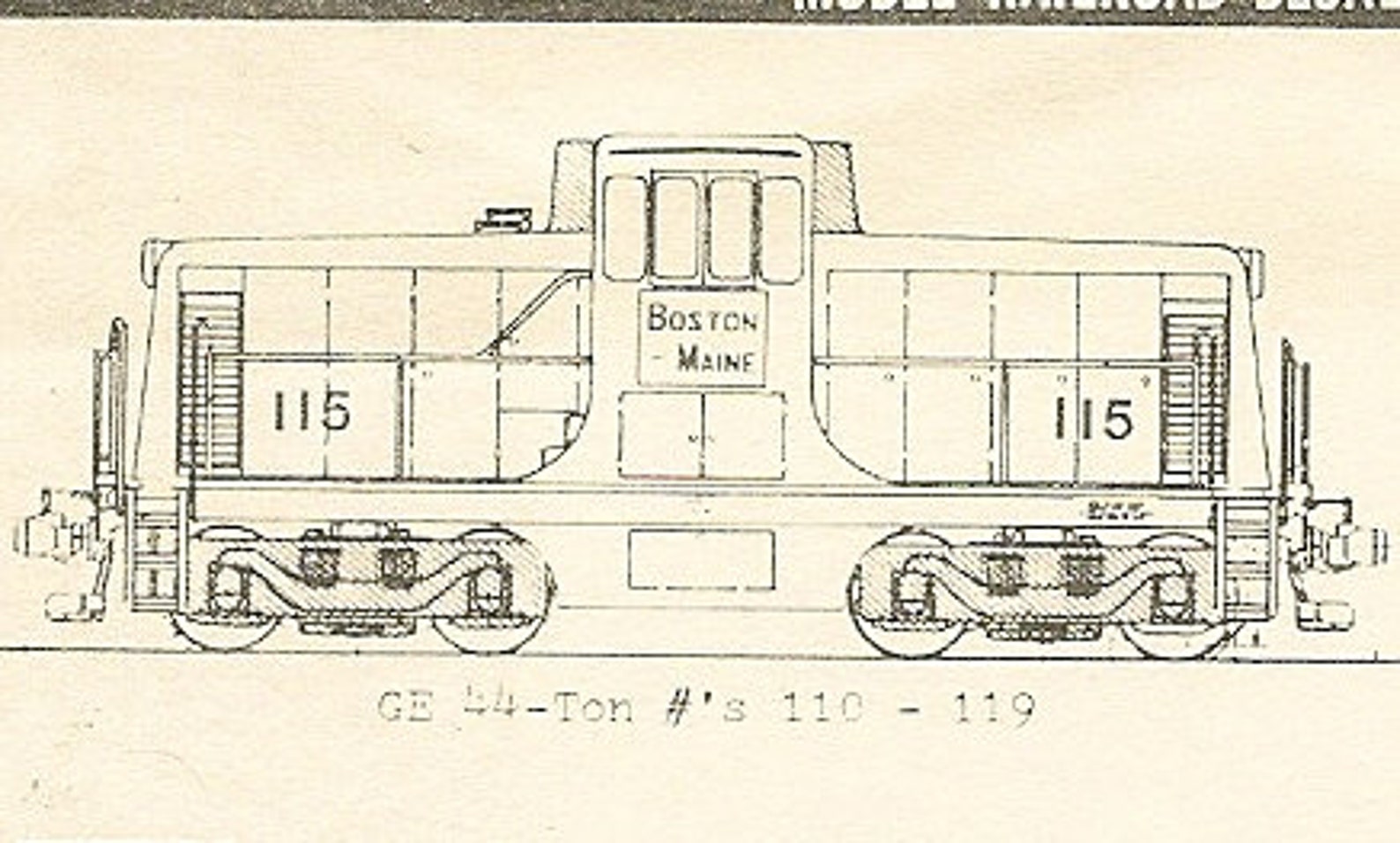 Accu-cals H1-sw01a HO Scale Boston & Maine GE 44-ton Switcher Model ...