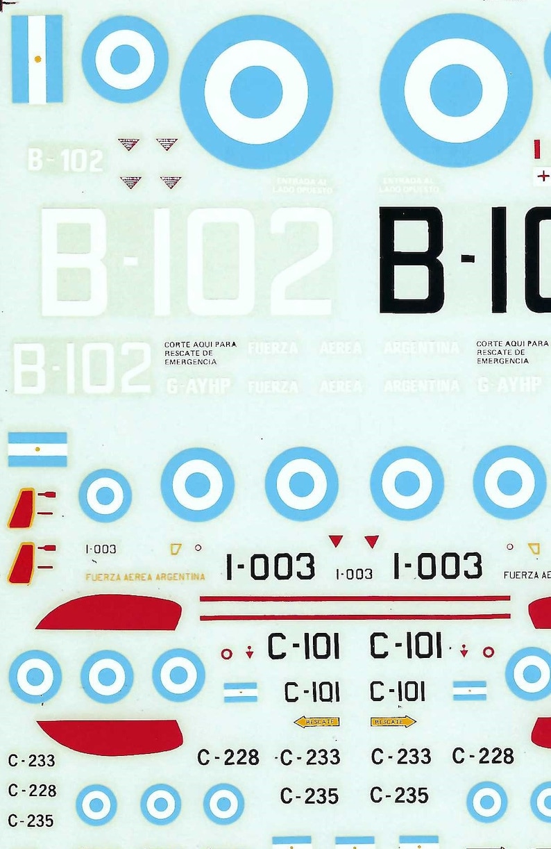 Microscale 72-352 1/72 Scale Aircraft of the Argentine Air Force Model ...