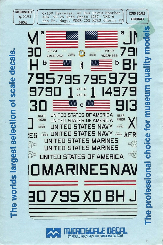 Model Aircraft Decals 1 72