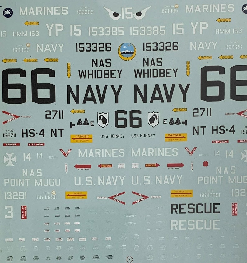 Microscale 72-120 1/72 Scale US Navy Helicopters Model Aircraft Decals ...