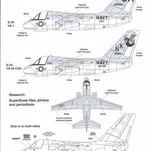 Superscale 48-754 1/48 Scale Lockheed S-3A Viking Model Airplane Decals ...