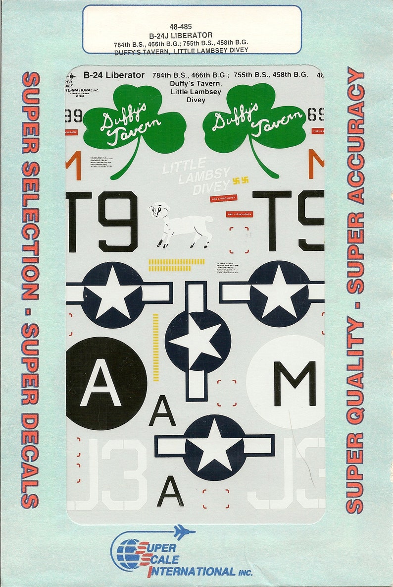 Superscale 48-485 1/48 Scale Consolidated B-24 Liberator Model Airplane ...