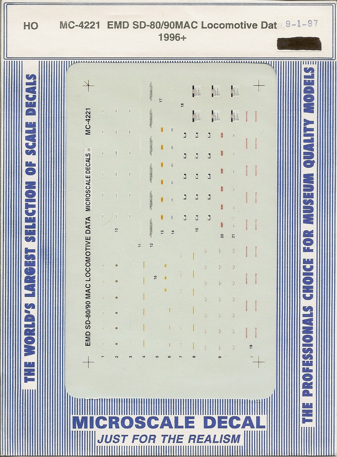 Microscale MC-4221 HO Scale General Motors Electro-motive Division SD ...