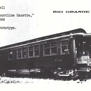 Microscale 87-170 HO Scale Rio Grande Southern Narrow Gauge Passenger ...