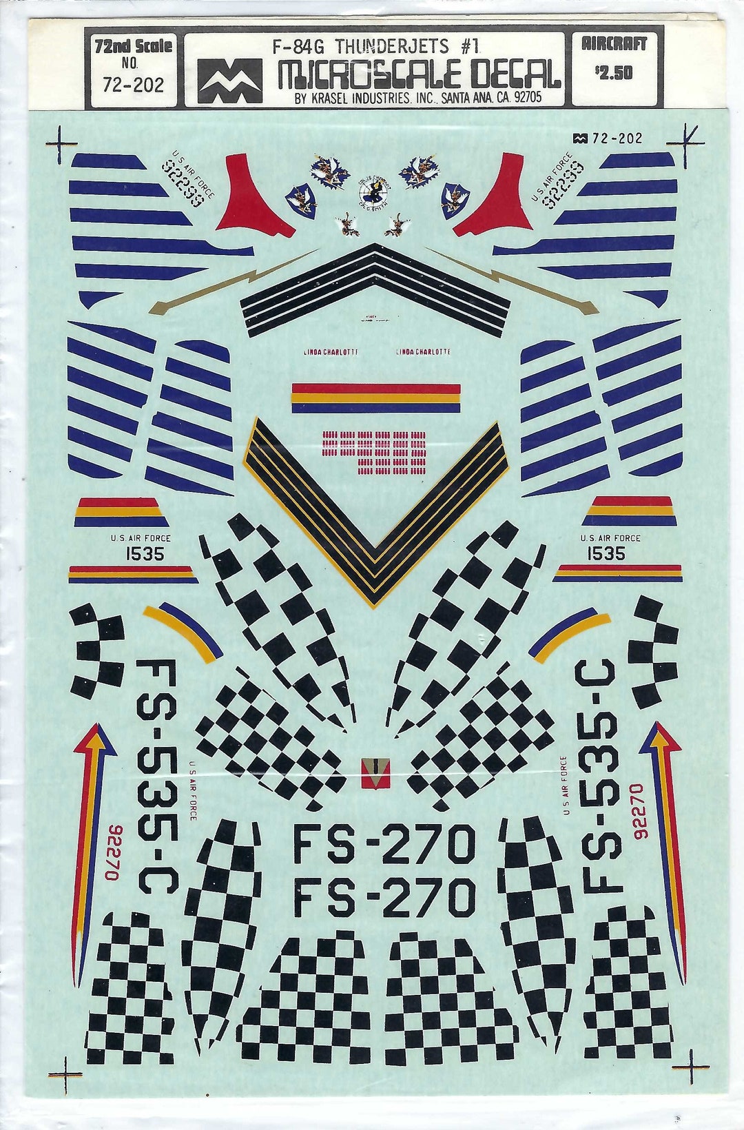 Microscale 72-202 1/72 Scale Republic F-84 Thunderjet Model Airplane ...