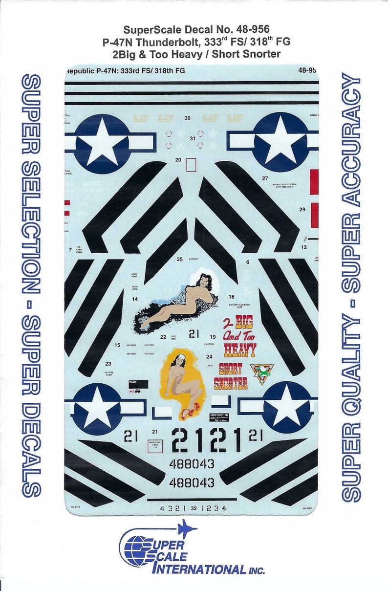 Superscale 48-956 1/48 Scale Republic P-47 Thunderbolt Model Airplane ...
