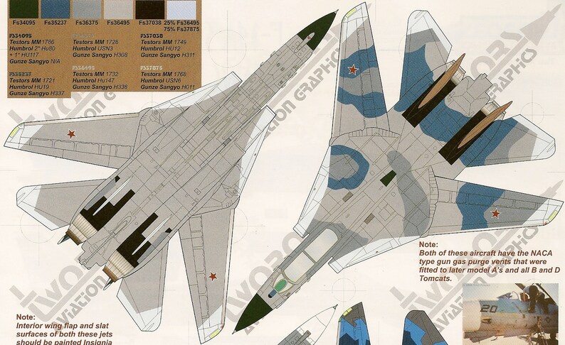 Twobobs Aviation Graphics 48-007 1/48 Scale Grumman F-14 Tomcat ...