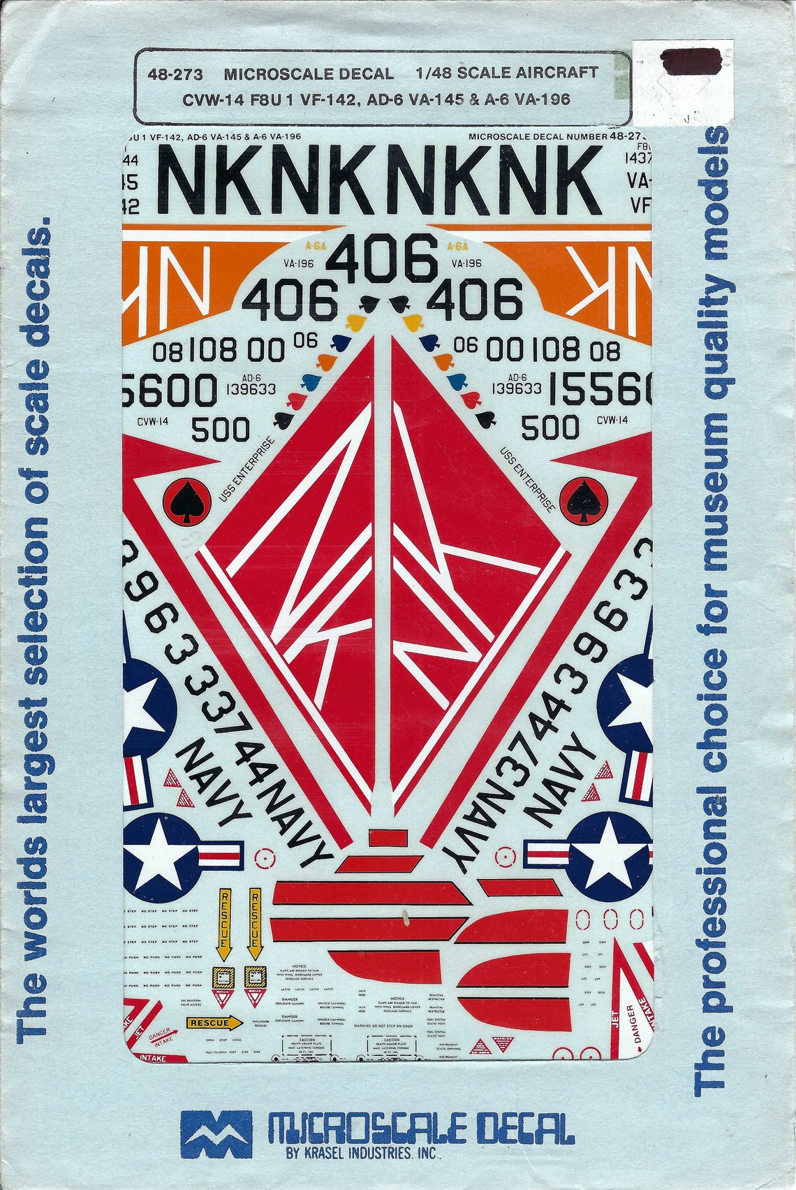 Microscale 48-273 1/48 Scale Aircraft of Carrier Air Wing 14 Colorful ...