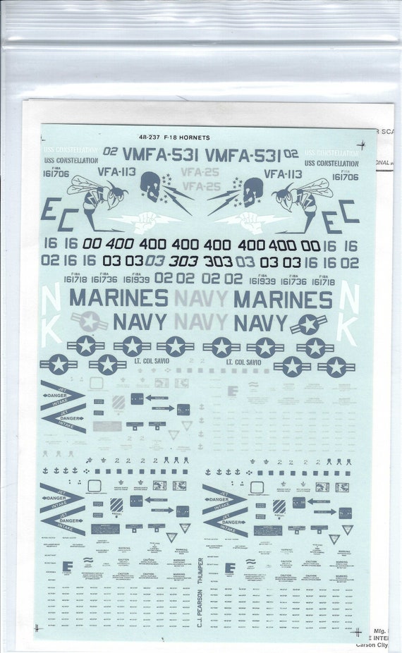 Superscale 48-473 1/48 Scale McDonnell Douglas F-18 Hornet Model ...