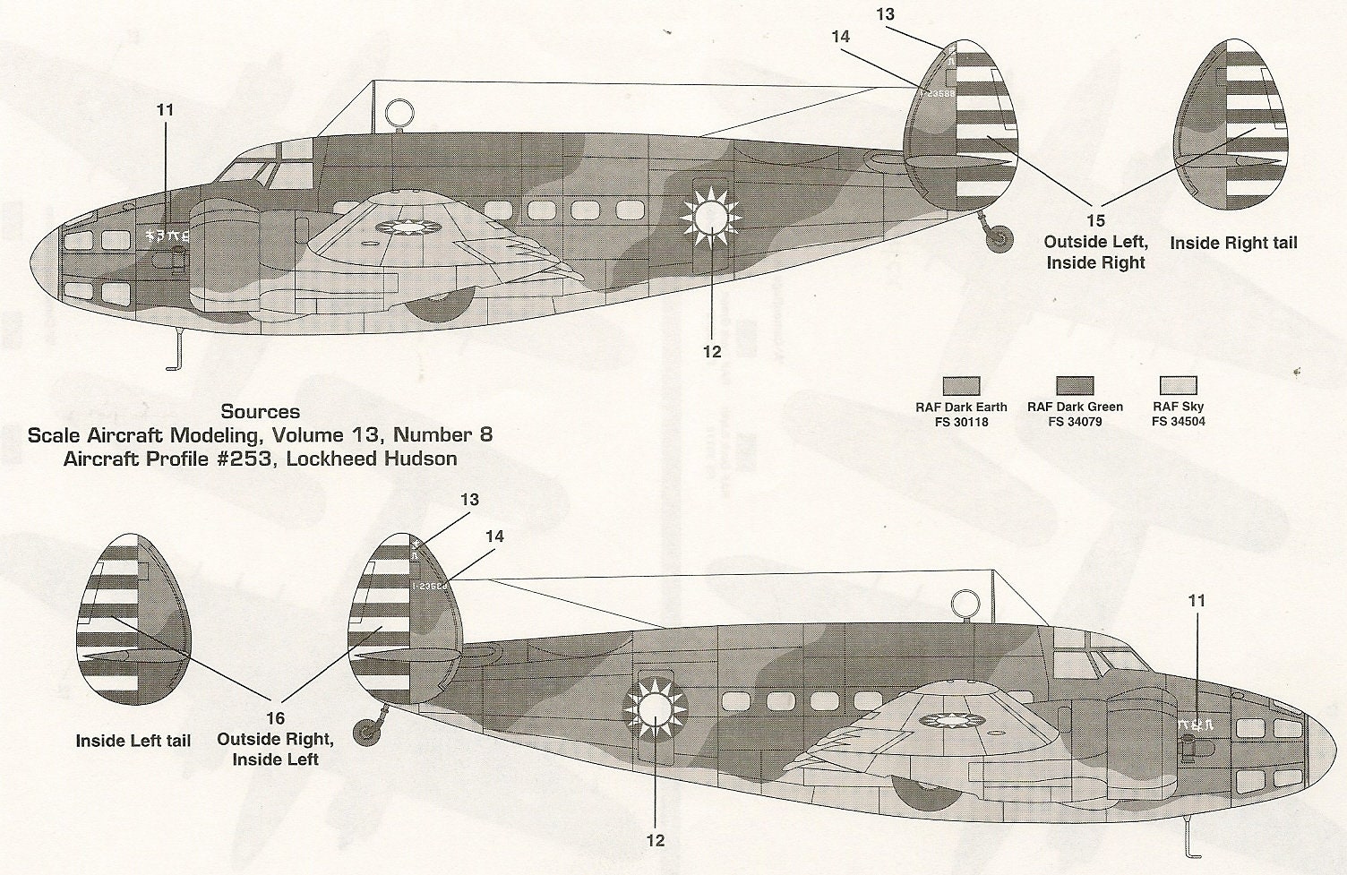 Classic Airframes 48-001 1/48 Scale Lockheed Hudson Model Airplane Decals - Etsy