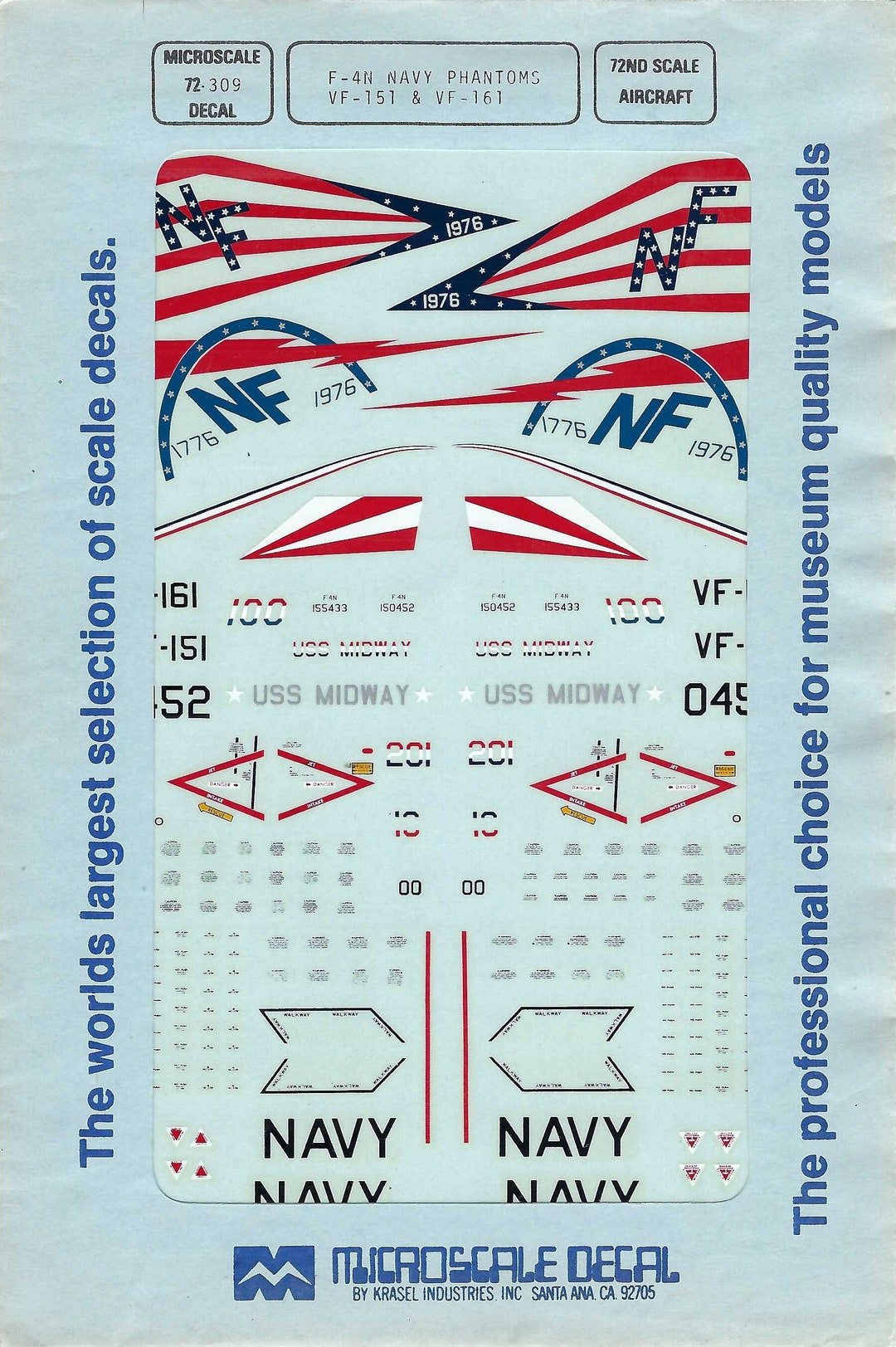 Microscale 72-309 1/72 Scale Mcdonnell Douglas F-4 Phantom Bicentennial ...