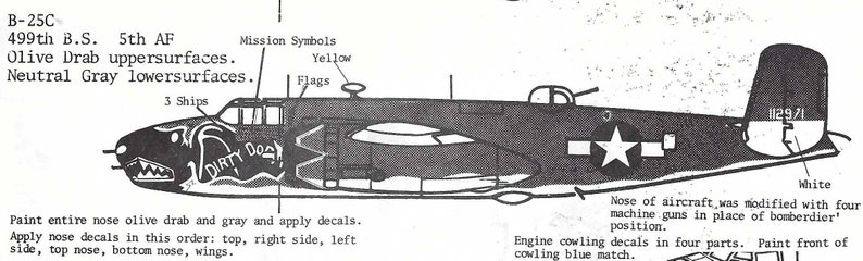 Microscale 48-51 1/48 Scale North American B-25 Mitchell Colorful Model ...