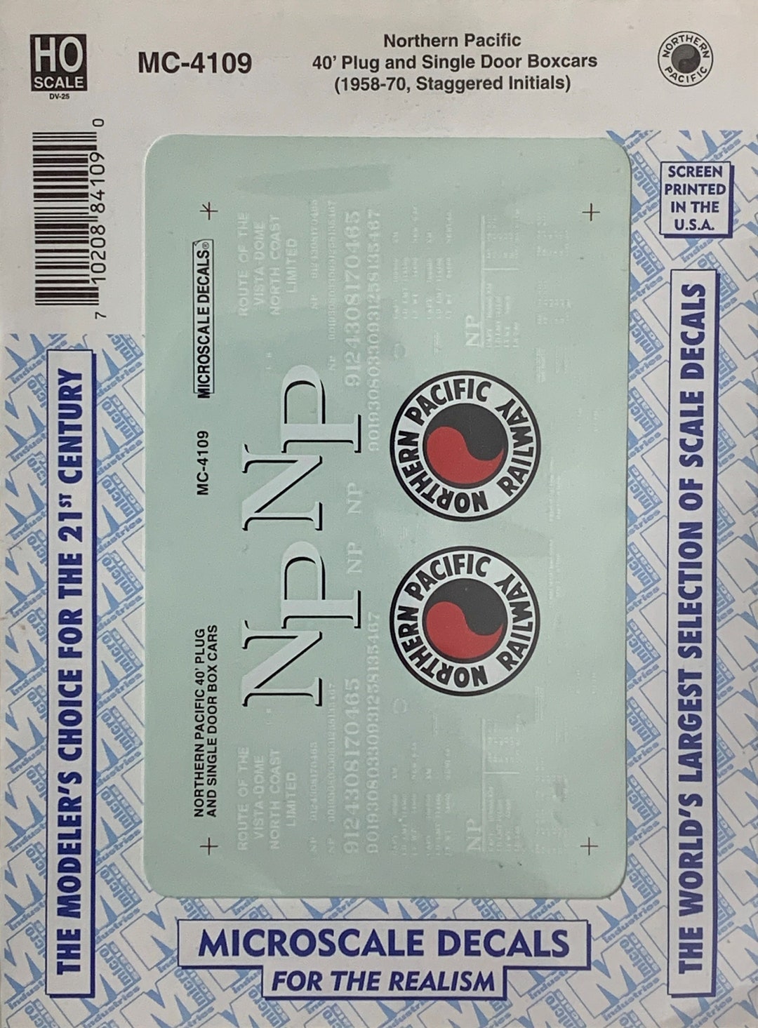 Microscale MC-4109 HO Scale Northern Pacific Railway 40' Plug and ...