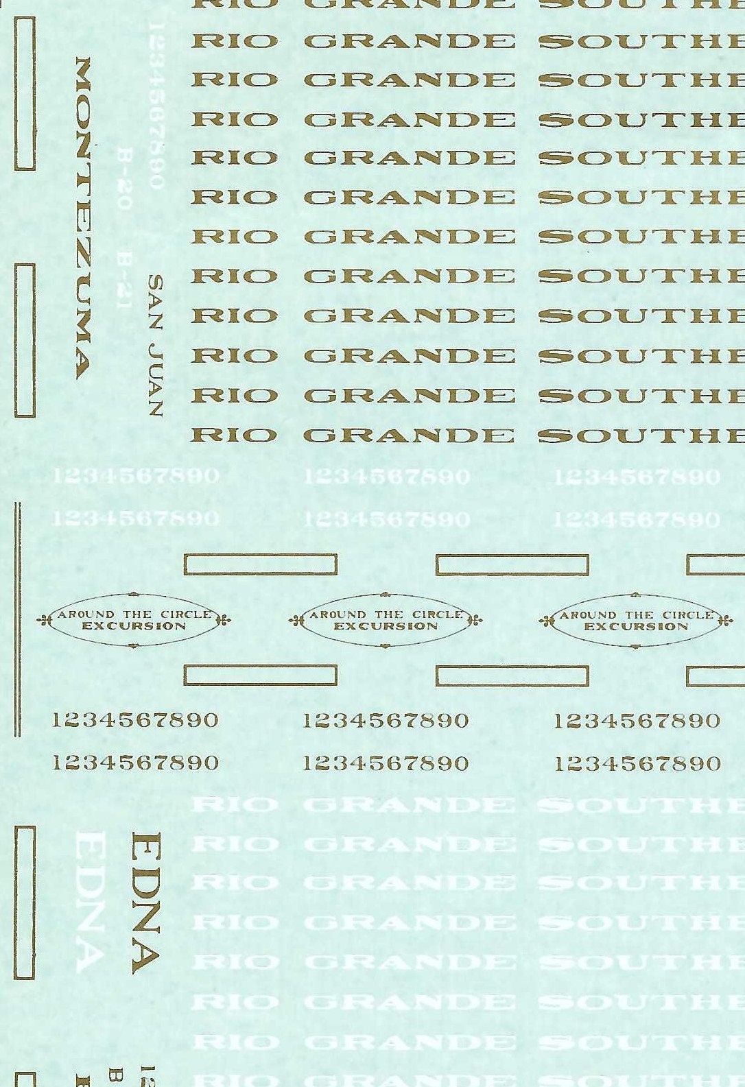 Microscale 87-170 HO Scale Rio Grande Southern Narrow Gauge Passenger ...