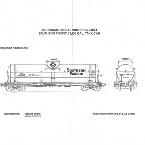 Microscale MC-4044 HO Scale Southern Pacific Railroad 12,500 Gallon ...