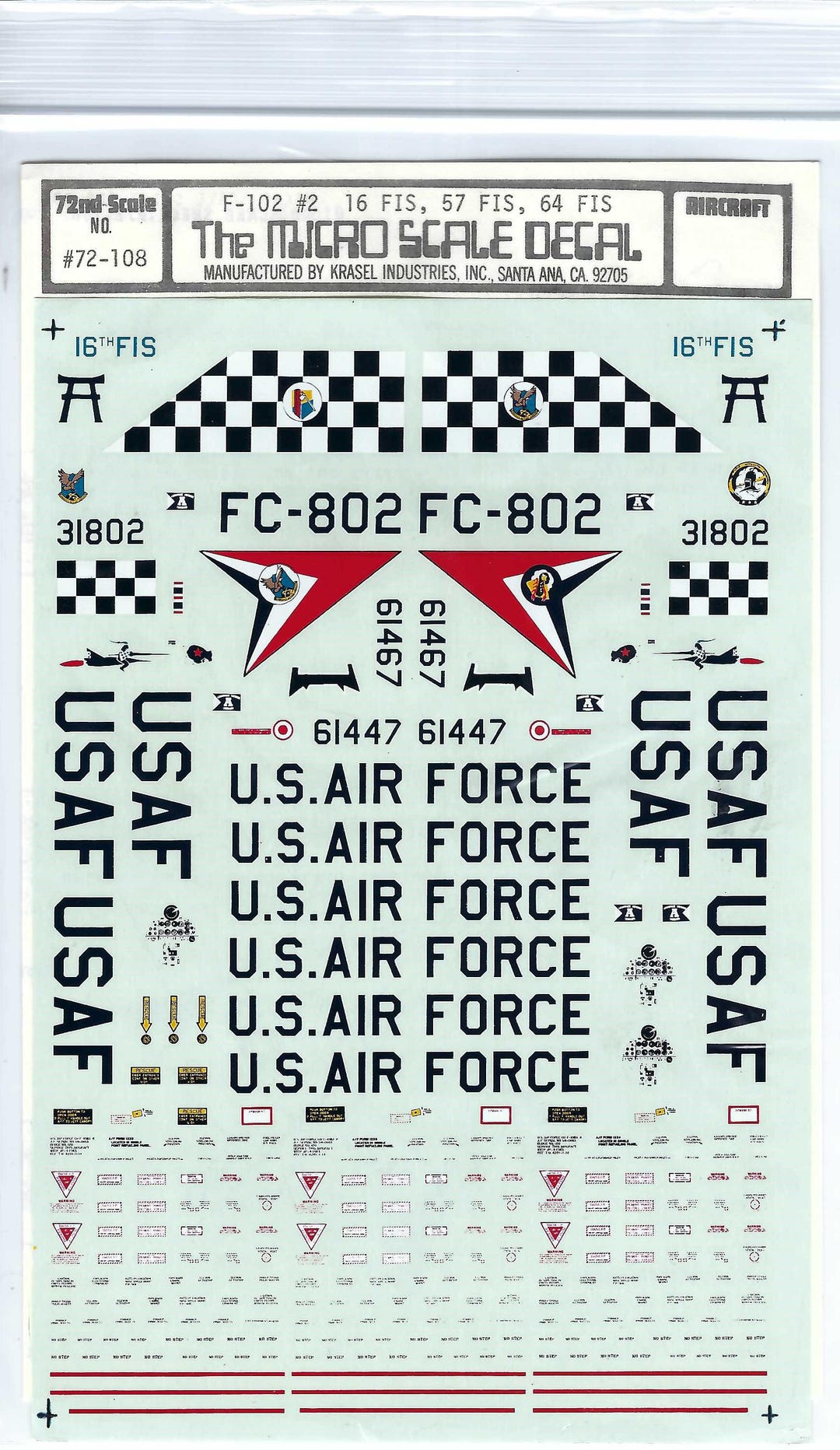 Microscale 72-108 1/72 Scale Convair F-102 Delta Dagger Model Airplane ...