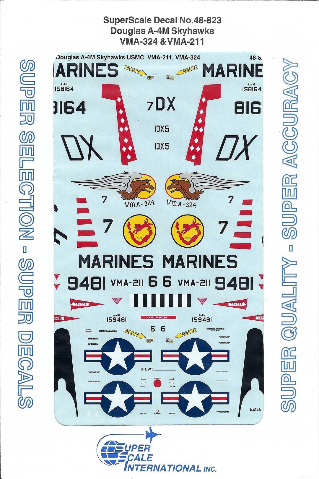 Superscale 48-823 1/48 Scale Douglas A-4 Skyhawk Model Airplane Decals ...