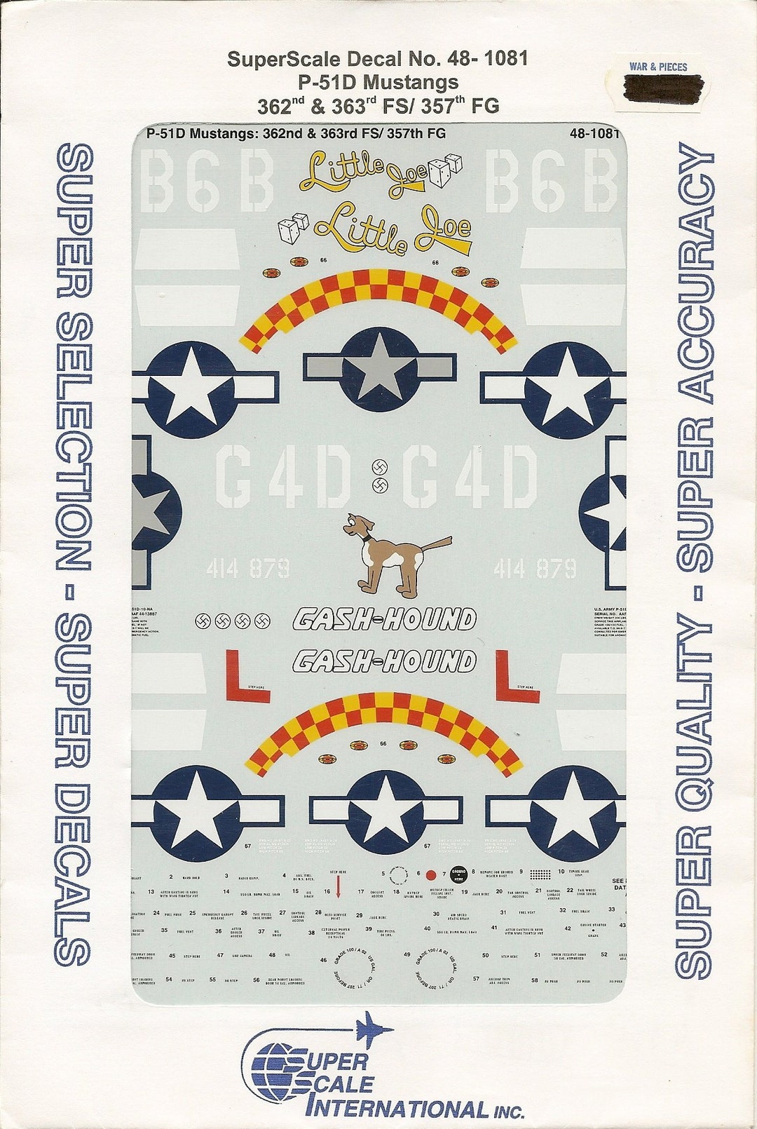 Superscale 48-1081 1/48 Scale North American P-51 Mustang Model ...